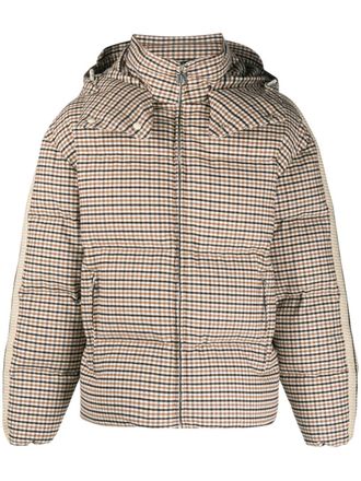 Palm Angels veste &agrave; carreaux - Marron