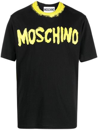 Moschino t-shirt en coton à logo imprimé - Noir