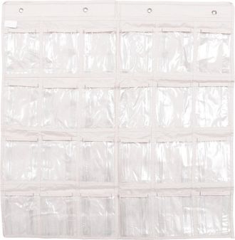 Holibanna Handy Organizer Aufbewahrungsorganizer aus Oxford Gewebe 24 F&auml;cher Transparent mit Wandhalterung H&auml;ngend f&uuml;r Zuhause Schule und Kleiderschrank