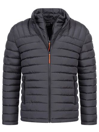 Indicode Herren INNash Steppjacke in Daunenjacken-Optik | Winterjacke &Uuml;bergangsjacke M&auml;nner Dk Grey, S