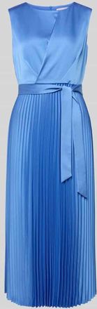 Comma Midikleid mit Plisseefalten und Bindeg&uuml;rtel