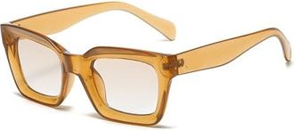 Generic Lunettes de soleil monture carr&eacute;e hommes et femmes conduite f&ecirc;te lunettes de soleil quotidiennes(Yellow)