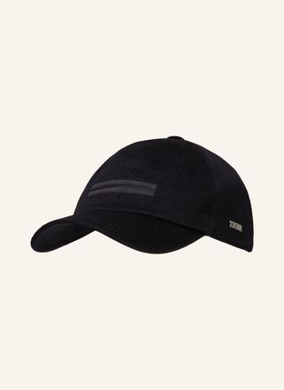 Ermenegildo Zegna Zegna Flanell-Cap schwarz