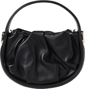 Roger Vivier Elegante HalfMoon Schultertasche mit Falten - - Bags - Damen - Schwarzk - ONE SIZE