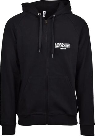Moschino Homme, Sweatshirts et sweats &agrave; capuche, Noir, Taille: XL Felpa Zip