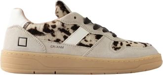 D.A.T.E. D.a.t.e., Femme, Chaussures, Beige, Taille: 41 EU Court 2.0 Animalier Cow