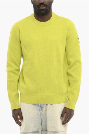 Diesel Solid Cotton-Blend Crewneck Sweater K-ATHENS size Xl