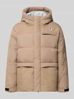 K-Way Steppjacke mit Logo und Kapuze