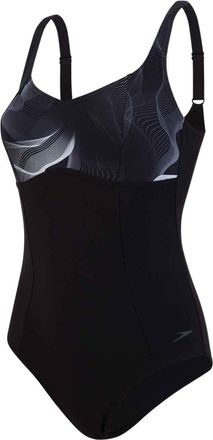 Speedo Contourbrillo Damen-Badeanzug, Bedruckt, 1 Stück XXXL Schwarz/Weiß