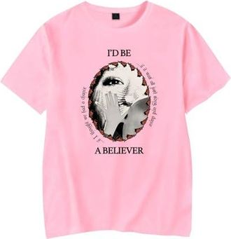 Generic Julia Jacklin T-shirt &agrave; manches courtes pour femme et homme, rose, 4XL