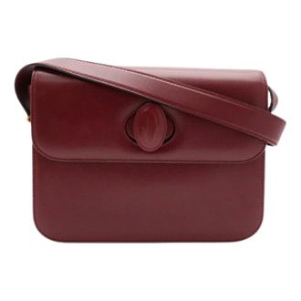 Cartier Pre-owned Must de Cartier Sac Bandouli&egrave;re en Cuir - Femme - Pre-owned - Rouge - Taille: ONE Size
