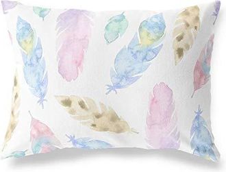 Bonamaison Le Jardin du Lin Kissen Zierkissenbezug Zufälliges Muster Kissenbezug, Weich Bequem, Für Zuhause Autos Büro Sofa Wohnzimmer Couch Schlafzimmer Dekor, 