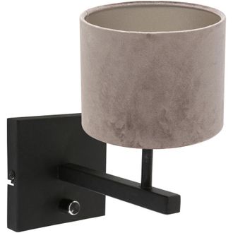 Steinhauer Steinhauer - wandleuchte - Stang - schwarz - metall veloursstoff