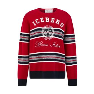 Iceberg Pull col rond - Femme - Pulls - Rouge - Taille: 38 FR