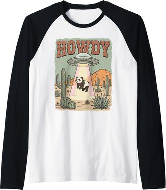 Image UFO Howdy Desert Panda Raglan