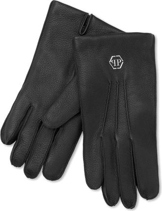 Philipp Plein Homme, Accessoires, Noir, Taille: 9 IN Mid-Gloves Hexagon