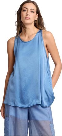 Kocca Femme, Tops, Bleu, Taille: 40 FR Sleeveless Viscose Top