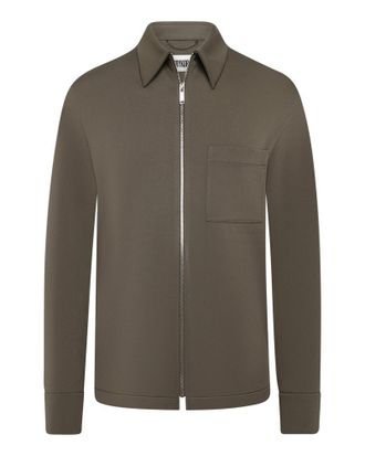 Drykorn Leichtes Stretch-Overshirt mit Zip und Umlegekragen in