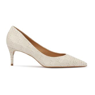 Kazar gepr&auml;gte Monogramm-Lederpumps - - Shoes - Damen - Wei&szlig; - 41 EU