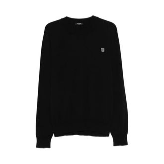 Balmain Feiner Seiden- und Baumwollpullover - - Knitwear - Herren - Schwarzk - 3XL