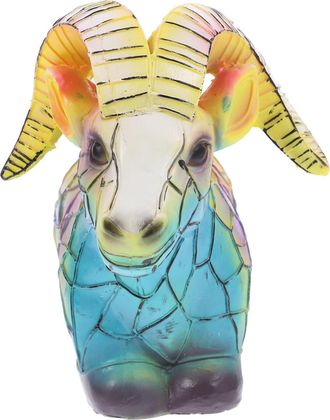 DOITOOL Kleine Bunte Ziegen Tischlampe Aus Gef&auml;rbtem Kunstharz Led Nachttischlampe F&uuml;r Schlafzimmer Schreibtischlampe Mit Gebeizter Oberfl&auml;che Und Warmem Lich