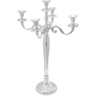 vidaXL Kerzenhalter Silber 39 x 39 x 60 cm Aluminium Vidaxl