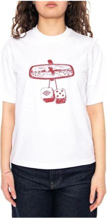 Dickies Femme, Tops, Blanc, Taille: 38 FR Polk SS TEE W