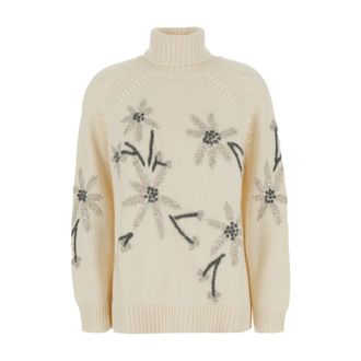 P.A.R.O.S.H. P.a.r.o.s.h., Femme, Pulls, Blanc, Taille: 42 FR Pull &agrave; col roul&eacute;
