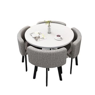 Generic Konferenztisch-Set, 4 St&uuml;hle mit Tisch, K&uuml;chentisch mit 4 St&uuml;hlen, platzsparender Empfangstresen, Fr&uuml;hst&uuml;cksbartisch, Lounge- und Besprechungsm&ouml;bel, 3