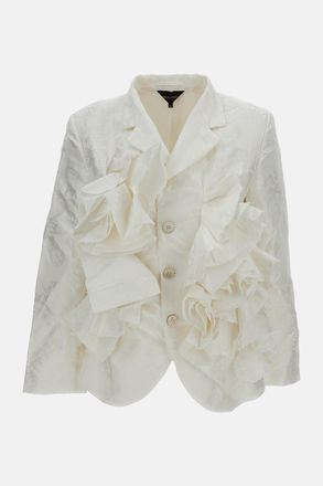 Comme Des Gar&ccedil;ons Strukturierte Jacke Mit R&uuml;schen