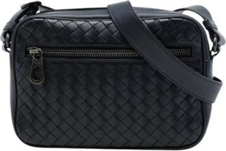 Bottega Veneta Pre-owned Gewebte Nappa Leder Umh&auml;ngetasche - - Pre-owned - Damen - Schwarzk - ONE SIZE