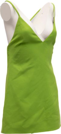 Valentino Garavani Womens Neon Green Open Back Dress