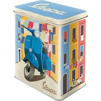 Nostalgic Art Retro Vorratsdose L, 3 l, Vespa - Italian Laundry - Geschenk-Idee für Roller-Fans, Große Kaffee-Dose aus Blech, Vintage Design
