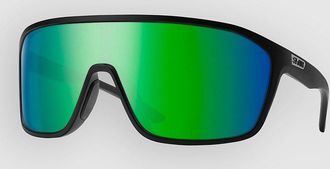 Smith Boomtown Matte Black Sonnenbrille cp polarized grn mirror