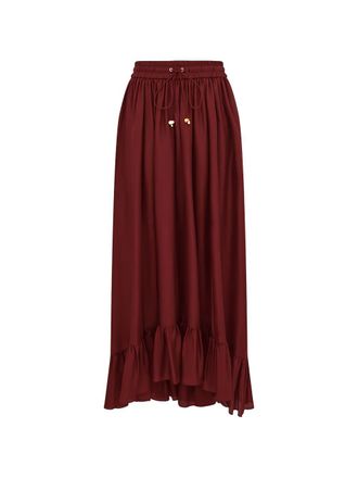 Zimmermann Jupe longue en soie Zimmermann Aster