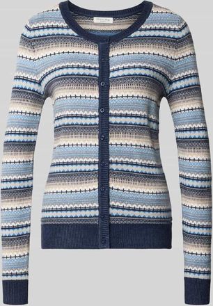 Christian Berg Strickjacke aus Viskose-Mix im Allover-Look