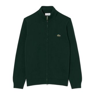 Lacoste Baumwoll-Rollkragenpullover mit Rei&szlig;verschluss - - Knitwear - Herren - Gr&uuml;n - M