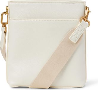 Amazon Essentials Damen Schlanke Umh&auml;ngetasche aus Kunstleder, Ecru, Einheitsgr&ouml;&szlig;e