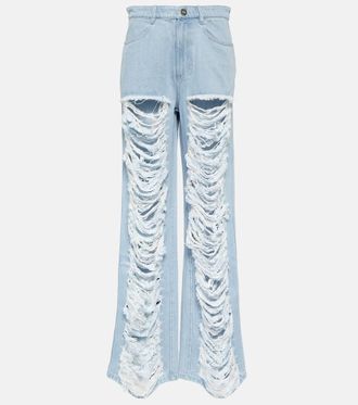Dion Lee High-Rise Wide-Leg Jeans