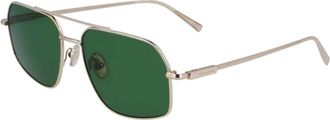 Ferragamo unisex, Accessoires, Gris, Taille: 58 MM Lunettes de soleil Aviateur