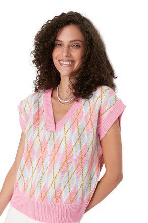 Trendyol Damen Twoaw22bz0048 Sweater, Rosa, S EU