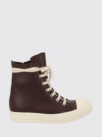 Rick Owens High-Top-Sneakers aus Leder mit seitlichem Rei&szlig;verschluss und Gummikappe