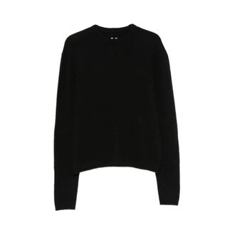 Rick Owens Rippstrick-Pullover mit Rundhalsausschnitt - - Knitwear - Herren - Schwarzk - M