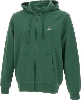 Lacoste Homme, Sweatshirts et sweats &agrave; capuche, Vert, Taille: 3XL SweaT-shirt zipp&eacute; en molleton coupe classique
