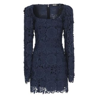 Rotate Blaues Spitzenkleid mit weitem Ausschnitt - - Dresses - Damen - Blau - XS
