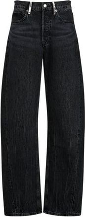 Alexander Wang Jean large boutonn&eacute; &agrave; strass