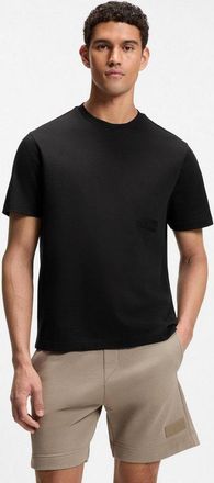HUGO BOSS T-Shirt TS Structure 100% Cotton, Regular Fit, Rundhalsausschnitt