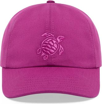 Vilebrequin Femme, Accessoires, Violet, Taille: ONE Size Solid Cap Turtle Embroidery