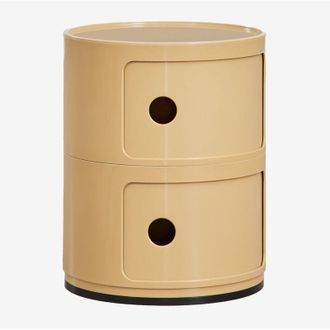 Sklum Table de chevet ronde &Oslash;30 cm avec &eacute;tag&egrave;res Babel SKLUM Moutarde L&eacute;g&egrave;re