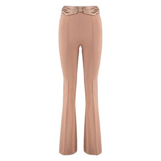 Elisabetta Franchi Satin Bow Hosen - - Trousers - Damen - Rosa - L
